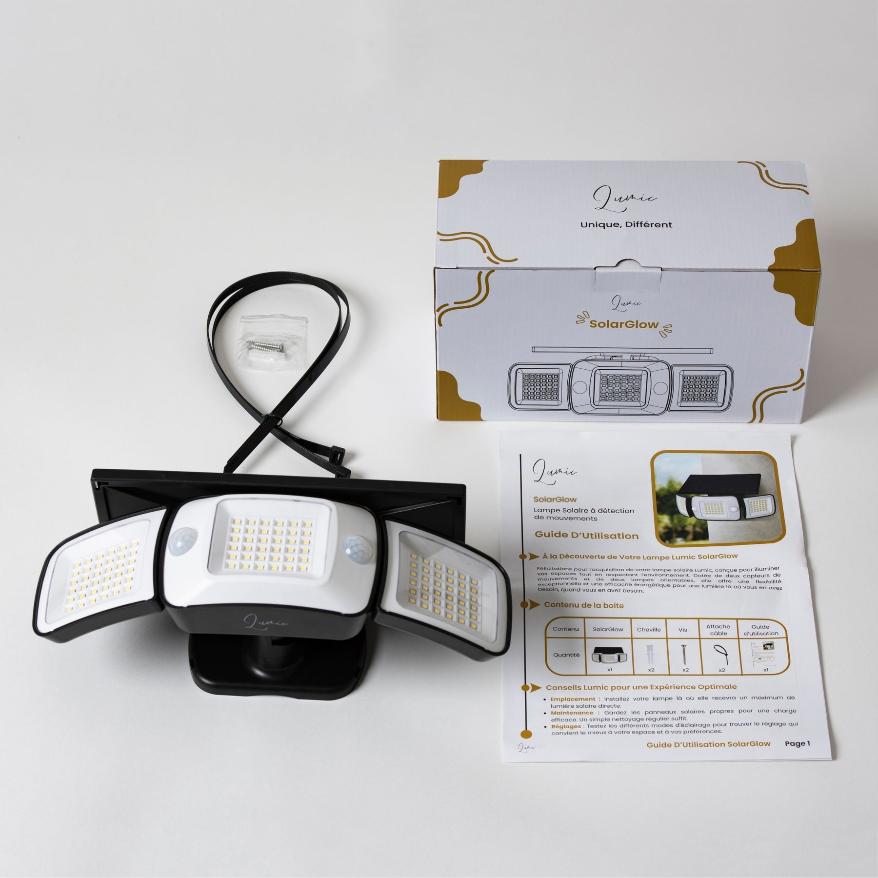 SolarGlow™ | Lampe Solaire Extérieur à Détecteurs de Mouvements